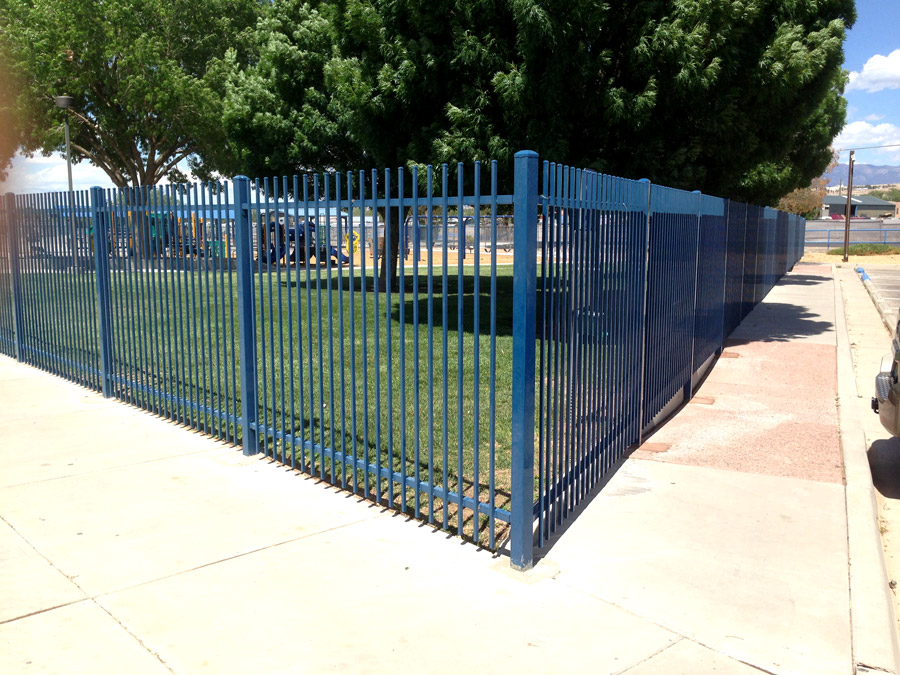 Absolute Powder Coating Navy Blue Fence Playground | Absolute Powder ...